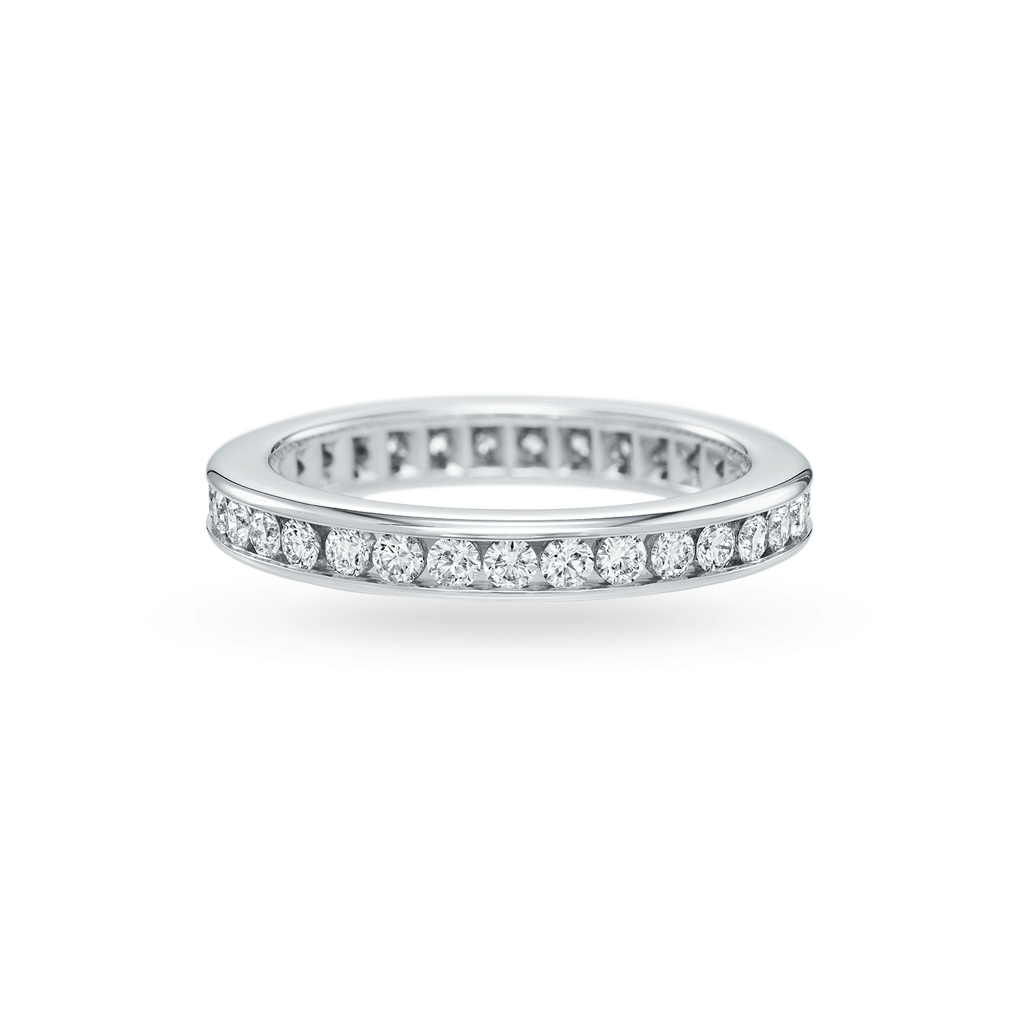 Channel-Set Round Brilliant Diamond Wedding Band | Harry Winston