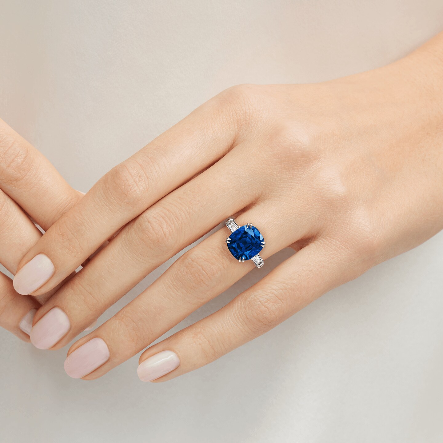 Classic Winston Cushion-Cut Sapphire Ring by Harry Winston | Harry Winston