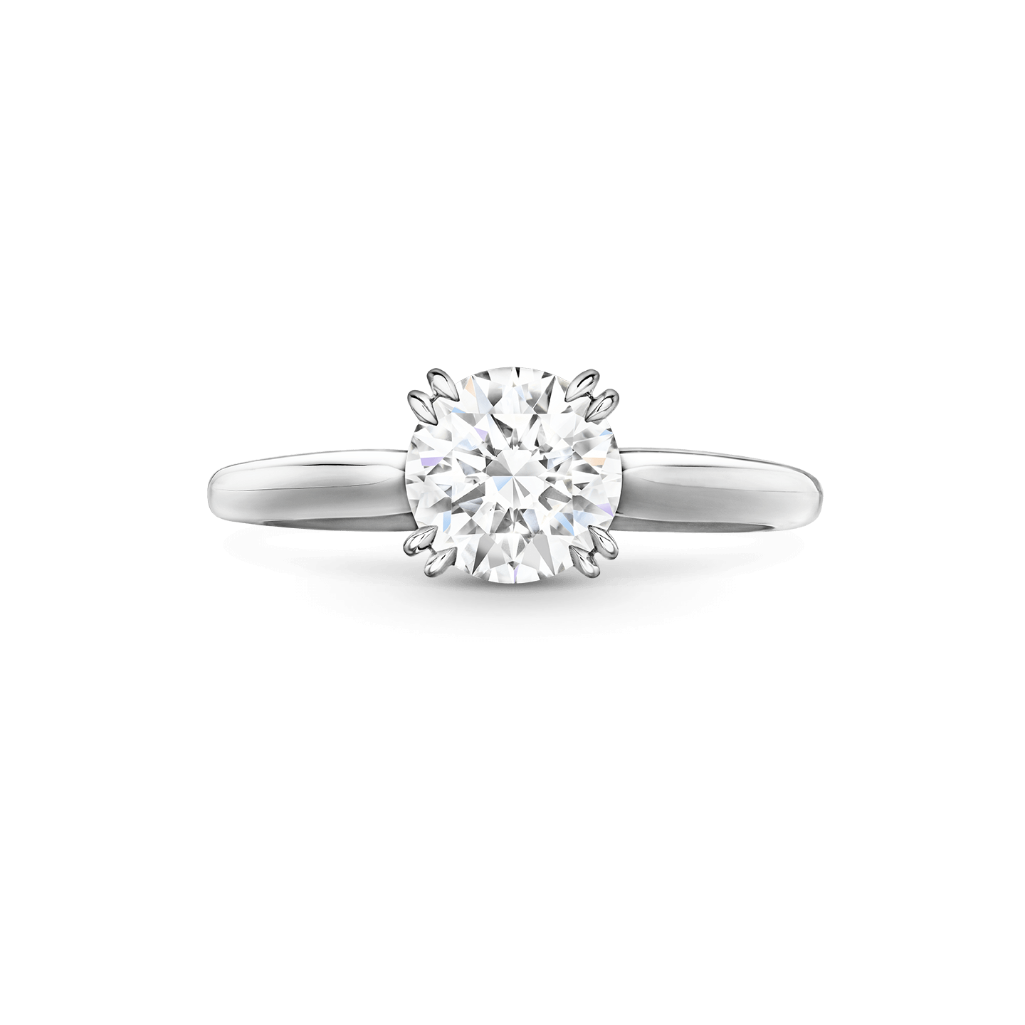 HW Logo極細微密釘鑲嵌訂婚鑽戒 | Harry Winston